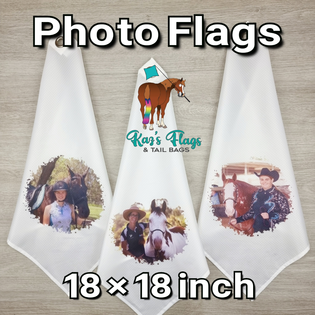 Personalised Photo Australian Horsemanship Training Flag - Kaz's Flags ...