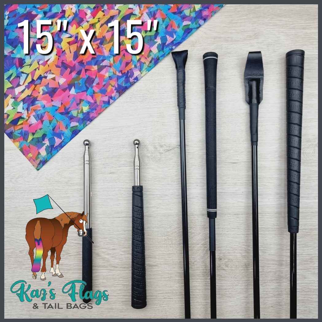 Horsemanship 15-inch Patterned Flag & Pole Combo Range – Kaz's Flags ...