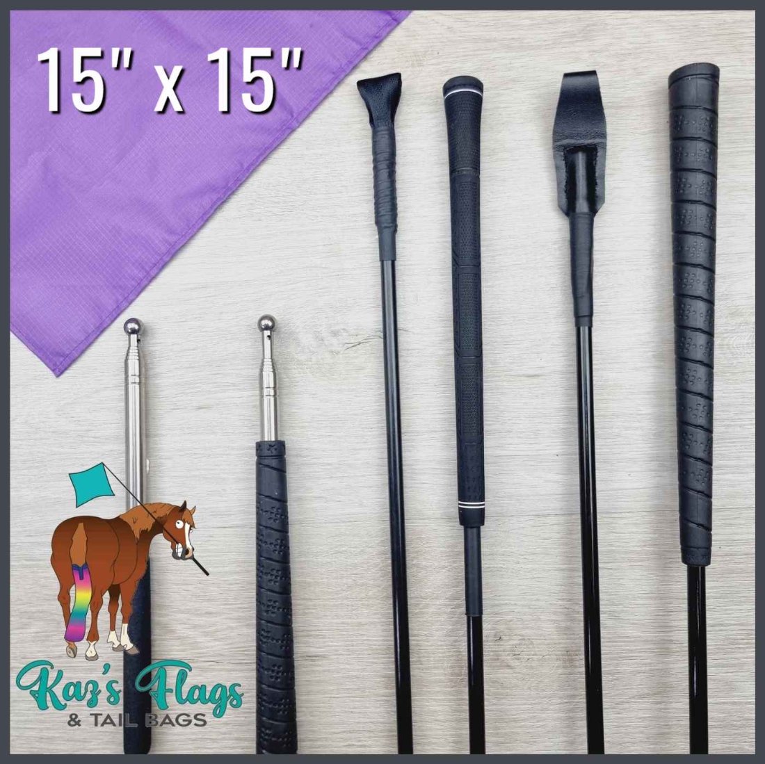Horsemanship 15-inch Plain Flag & Pole Combo Range – Kaz's Flags and ...